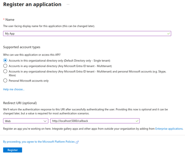 .NET MCP Server OAuth with Microsoft Entra ID